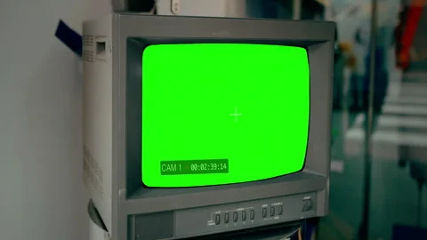 CCTV Monitor Green Screen Surveillance S... | Stock Video | Pond5