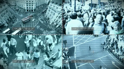 CCTV split screen, HD | Stock Video | Pond5