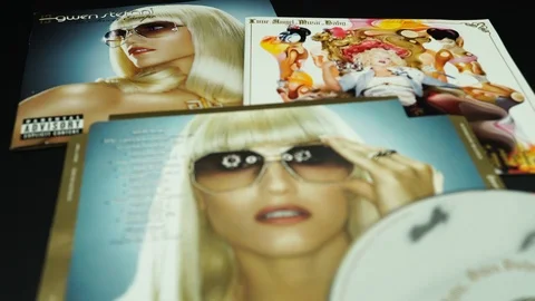 CD covers of the American singer-songwri... | Stock Video | Pond5