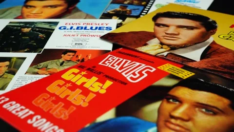 cd covers of Paramount films by Elvis Pr... | Stock Video | Pond5