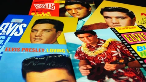 cd covers of Paramount films by Elvis Pr... | Stock Video | Pond5