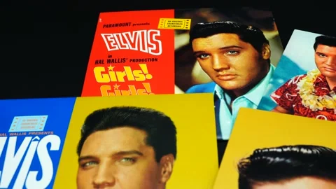 cd covers of Paramount films by Elvis Pr... | Stock Video | Pond5
