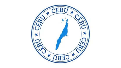 Cebu intro. Badge with the circular name... | Stock Video | Pond5