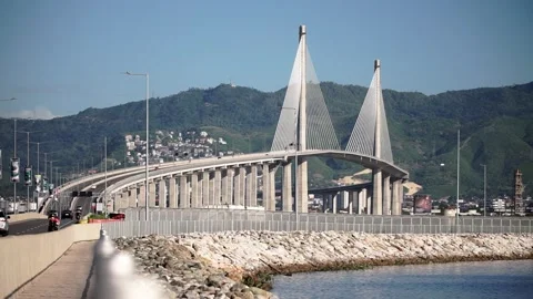 Cebu-Mactan Suspension Bridge, the longe... | Stock Video | Pond5