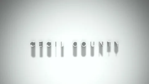 CECIL COUNTY 3D title animation with sha... | Stock Video | Pond5