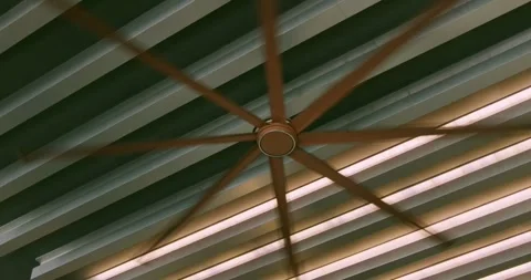 Ceiling fan movement in modern architect... | Stock Video | Pond5