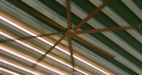 Ceiling fan movement in modern home inte... | Stock Video | Pond5