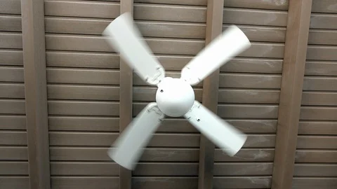 Ceiling fan rotating in an cafe with str... | Stock Video | Pond5