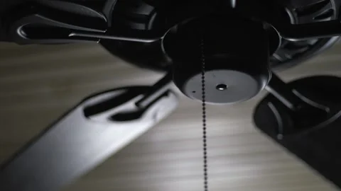 Ceiling Fan Turning on and Spinning Clos... | Stock Video | Pond5