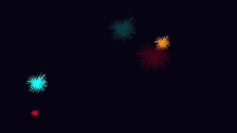 Celebratory salute. Animation flares and... | Stock Video | Pond5