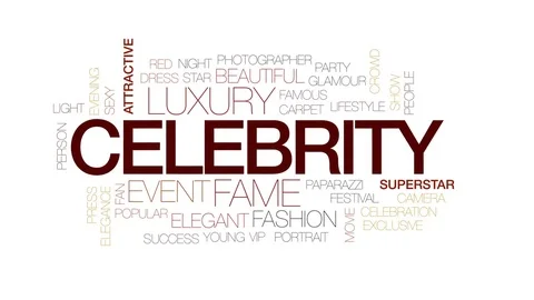 Celebrity animated word cloud, text desi... | Stock Video | Pond5