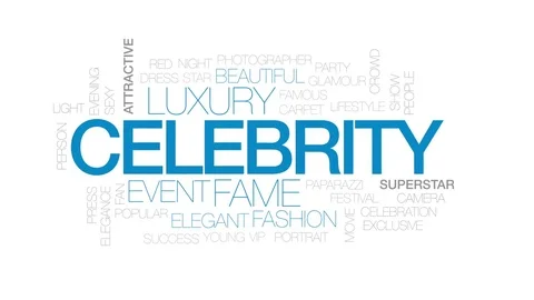 Celebrity animated word cloud, text desi... | Stock Video | Pond5