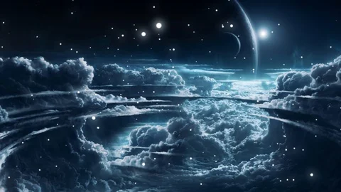 Celestial planets space universe with st... | Stock Video | Pond5