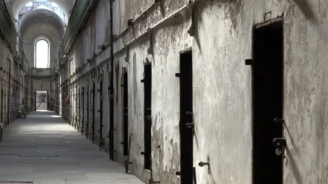Cell block doors in prison. | Stock Video | Pond5