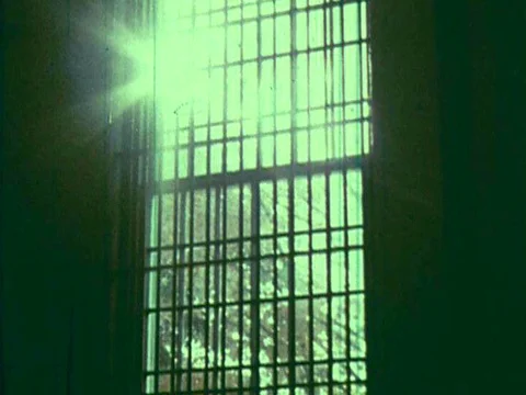 A cell block with guards and inmates is ... | Stock Video | Pond5