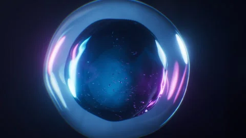 Cell sphere with dark neon light effect,... | Stock Video | Pond5
