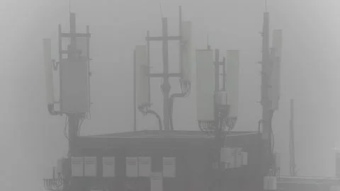 Cell tower antenna equipment in interfer... | Stock Video | Pond5