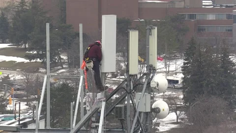 Cell Tower Worker Stock Footage ~ Royalty Free Stock Videos | Pond5
