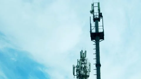 Cell Towers, Cellular GSM towers with 3g... | Stock Video | Pond5