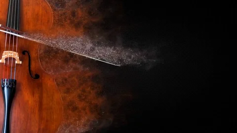 Cello Music Particle Background 4K Loop | Stock Video | Pond5
