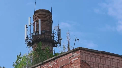 Cellular antennas and Internet on the br... | Stock Video | Pond5