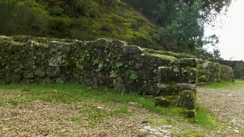 Celtic and Galician Roman rock wall anci... | Stock Video | Pond5