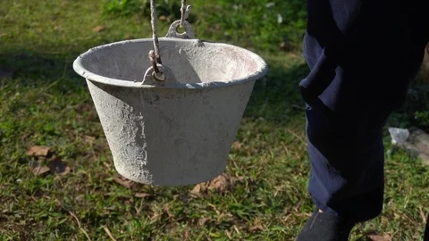 cement buckets in construction with natu... | Stock Video | Pond5