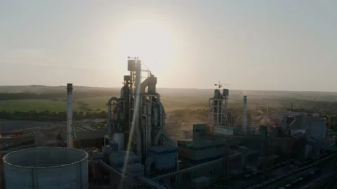 Cement Plant Sunset Stock Videos – Royalty-Free HD & 4K Videos
