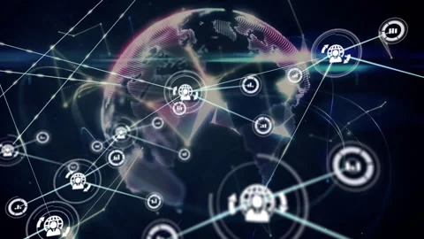 Central hub appearing, firing beams to n... | Stock Video | Pond5