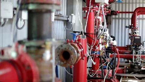 Central system for fire hydrant stations... | Stock Video | Pond5