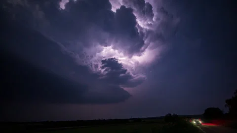 Central Texas Supercell Thunderstorm at ... | Stock Video | Pond5