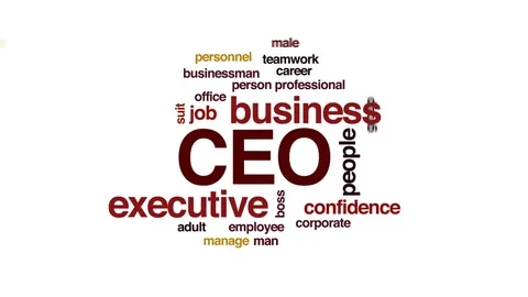CEO animated word cloud, text design ani... | Stock Video | Pond5