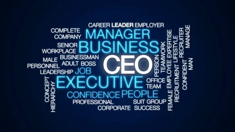 CEO animated word cloud, text design ani... | Stock Video | Pond5