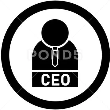 Ceo icon on white background. Manager icon. Chief Executive Officer ...