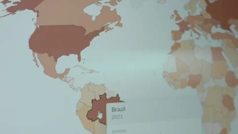 Cereal production for 2021 world map on ... | Stock Video | Pond5