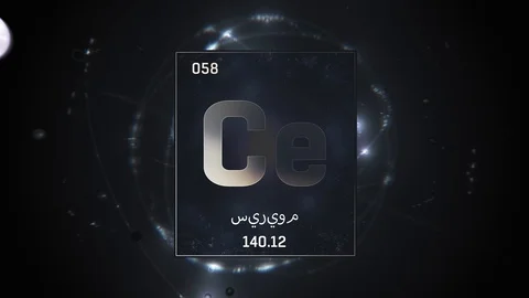 Cerium as Element 58 of the Periodic Tab... | Stock Video | Pond5