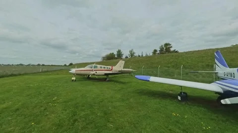 Cessna 401 and Piper PA-30 Twin Comanche... | Stock Video | Pond5