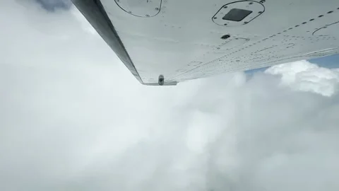 Cessna Single Engine POV Side View Airpl... | Stock Video | Pond5