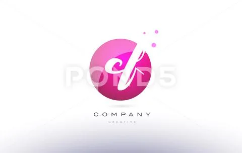 Cf c f sphere pink 3d hand written alphabet letter logo ~ Clip Art ...