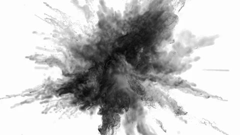Cg animation of black powder explosion o... | Stock Video | Pond5