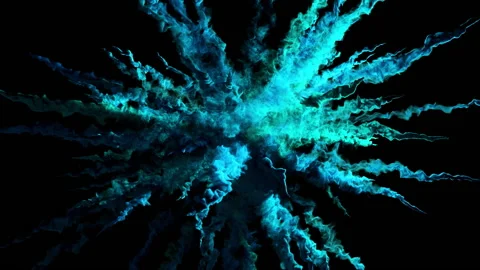 cg animation of blue powder explosion on... | Stock Video | Pond5