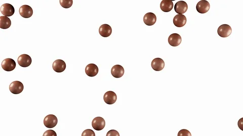 Cg animation of the chocolate candy ball... | Stock Video | Pond5