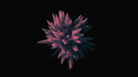 Cg animation of color powder explosion o... | Stock Video | Pond5