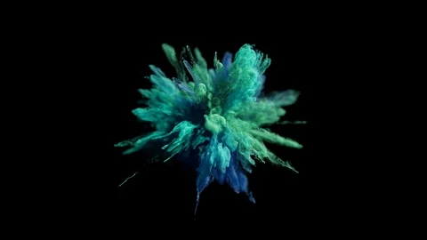 Cg animation of color powder explosion o... | Stock Video | Pond5