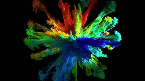 Cg animation of color powder explosion o... | Stock Video | Pond5