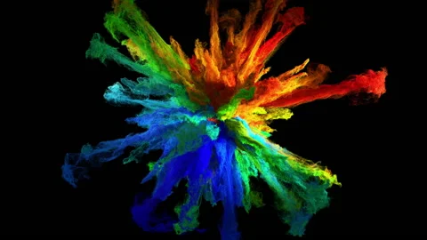 Cg animation of color powder explosion o... | Stock Video | Pond5