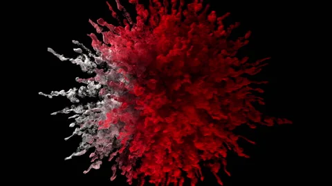 Cg animation of color powder explosion o... | Stock Video | Pond5
