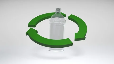 CG animation of a floating plastic bottl... | Stock Video | Pond5