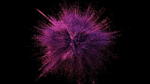 Cg animation of red powder explosion on ... | Stock Video | Pond5