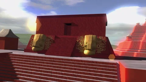 CGI animation of the ancient Mayan El Mi... | Stock Video | Pond5